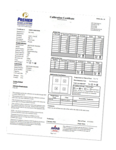 Understanding Your Calibration Certificates - Premier Scales & Systems
